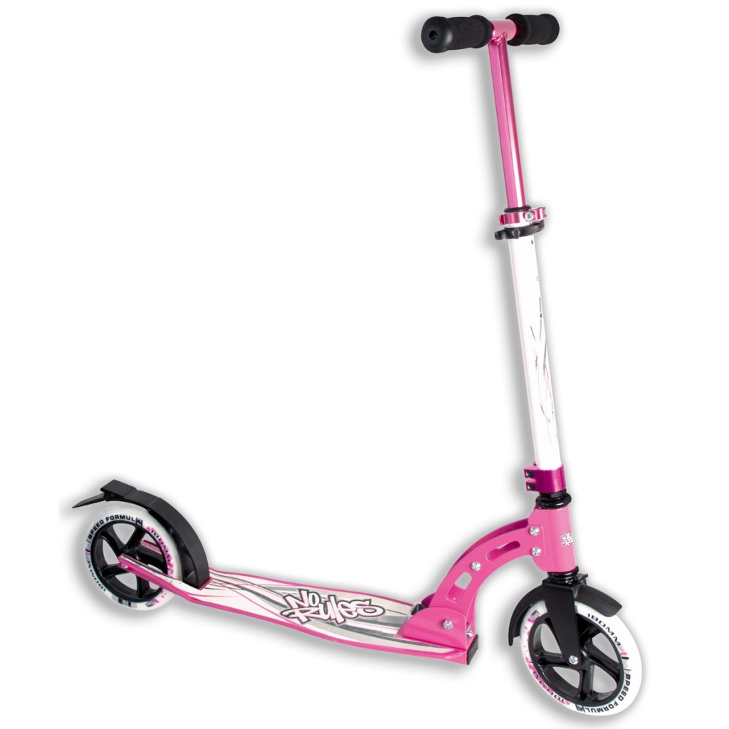 Aluminium Scooter No Rules 180 mm white/pink – No Rules